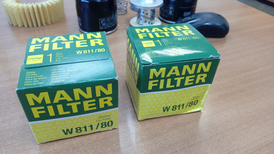 Контрафакт! Масляный фильтр MANN W811/80 Hyundai/KIA 2630035505 — Hyundai Solaris (1G), 1,6 л ...