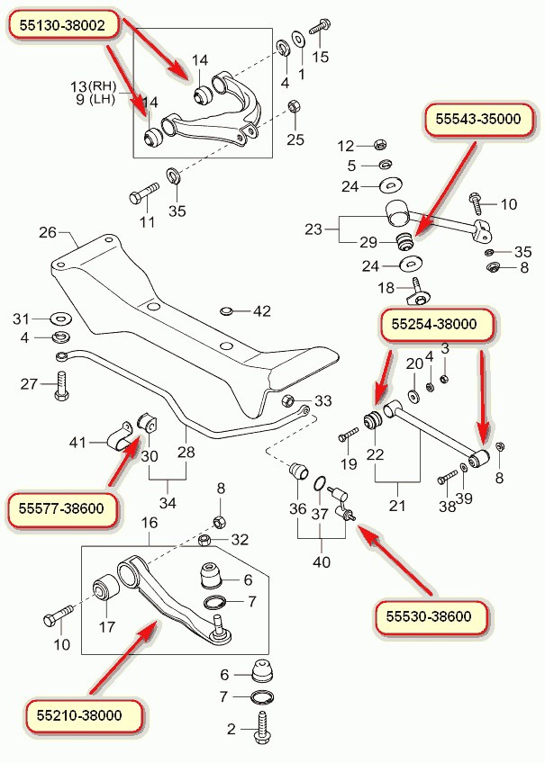 Задняя подвеска — KIA Magentis I, 2 л, 2005 года | запчасти | DRIVE2