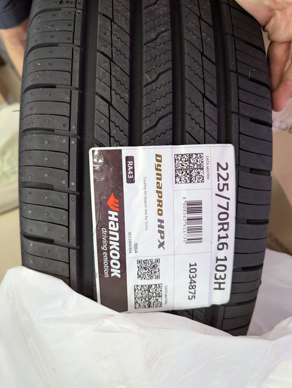 Hankook RA43 Dynapro HPX | Шины на DRIVE2