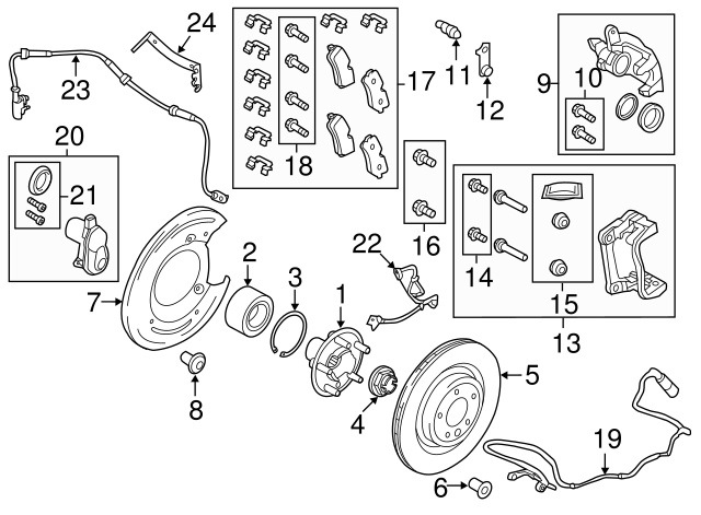 LR065492 Набор тормозных накладок Jaguar Land Rover | Запчасти на DRIVE2