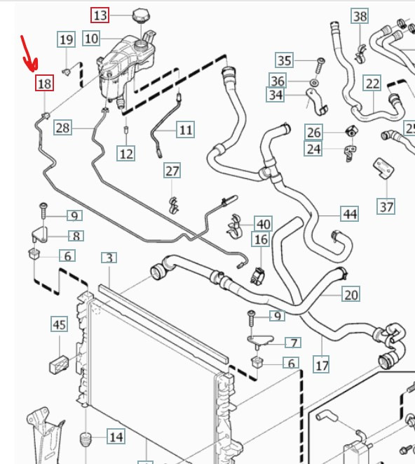 31202748 ТРУБКА БАЧКА РАСШИР./BLEEDER HOSE Volvo | Запчасти на DRIVE2