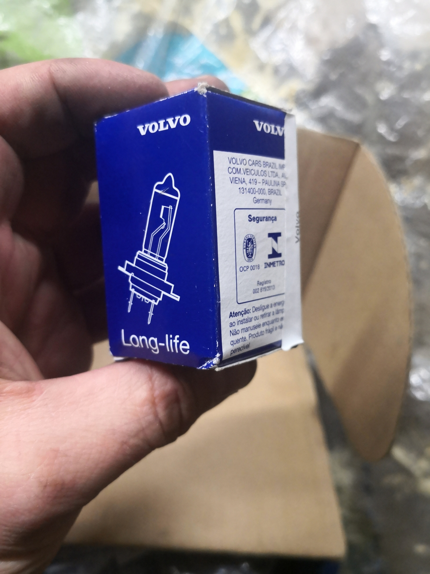 Лампа ближнего света 989829 (H7), что внутри упаковки. — Volvo V70 II ...