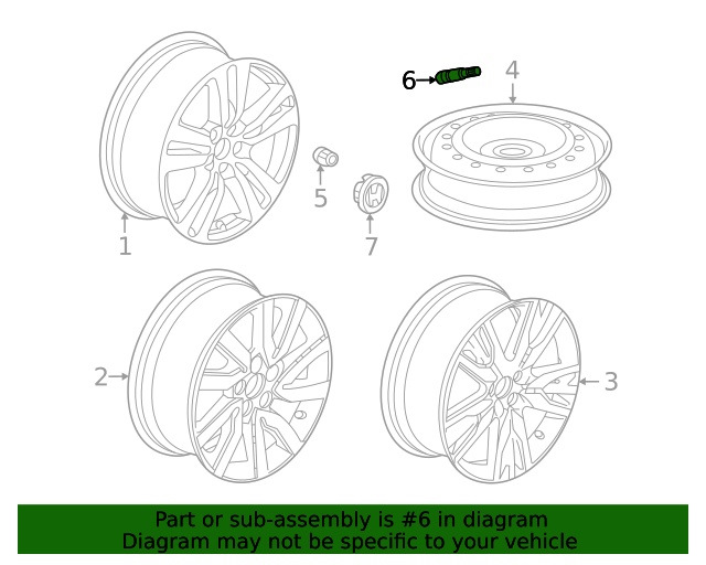 42753634007 Вентиль для бескамерных шин Honda | Запчасти на DRIVE2
