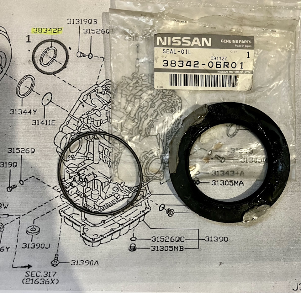 3834206R01 Сальник привода 52X78X10 NISSAN INFINITI | Запчасти на DRIVE2