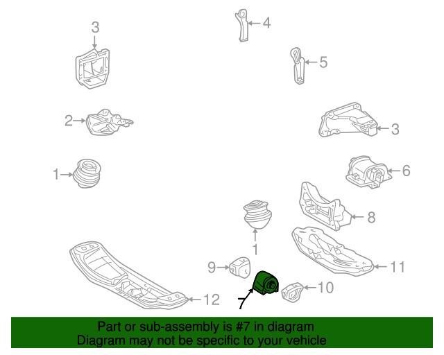 A2102400618 Опора двигателя Mercedes | Запчасти на DRIVE2