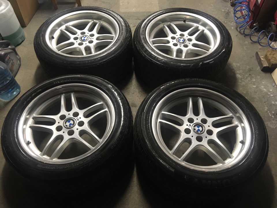 740iL — R18 style 37 M parallel разноширы — BMW 7 series (E38), 2,8 л ...