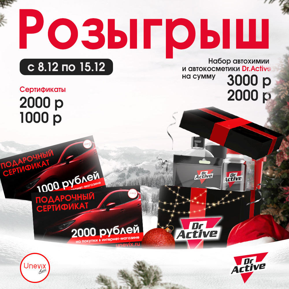РОЗЫГРЫШ вместе с Dr.Active | Автохимия 🥳 — Unevix | Plastic Auto на DRIVE2