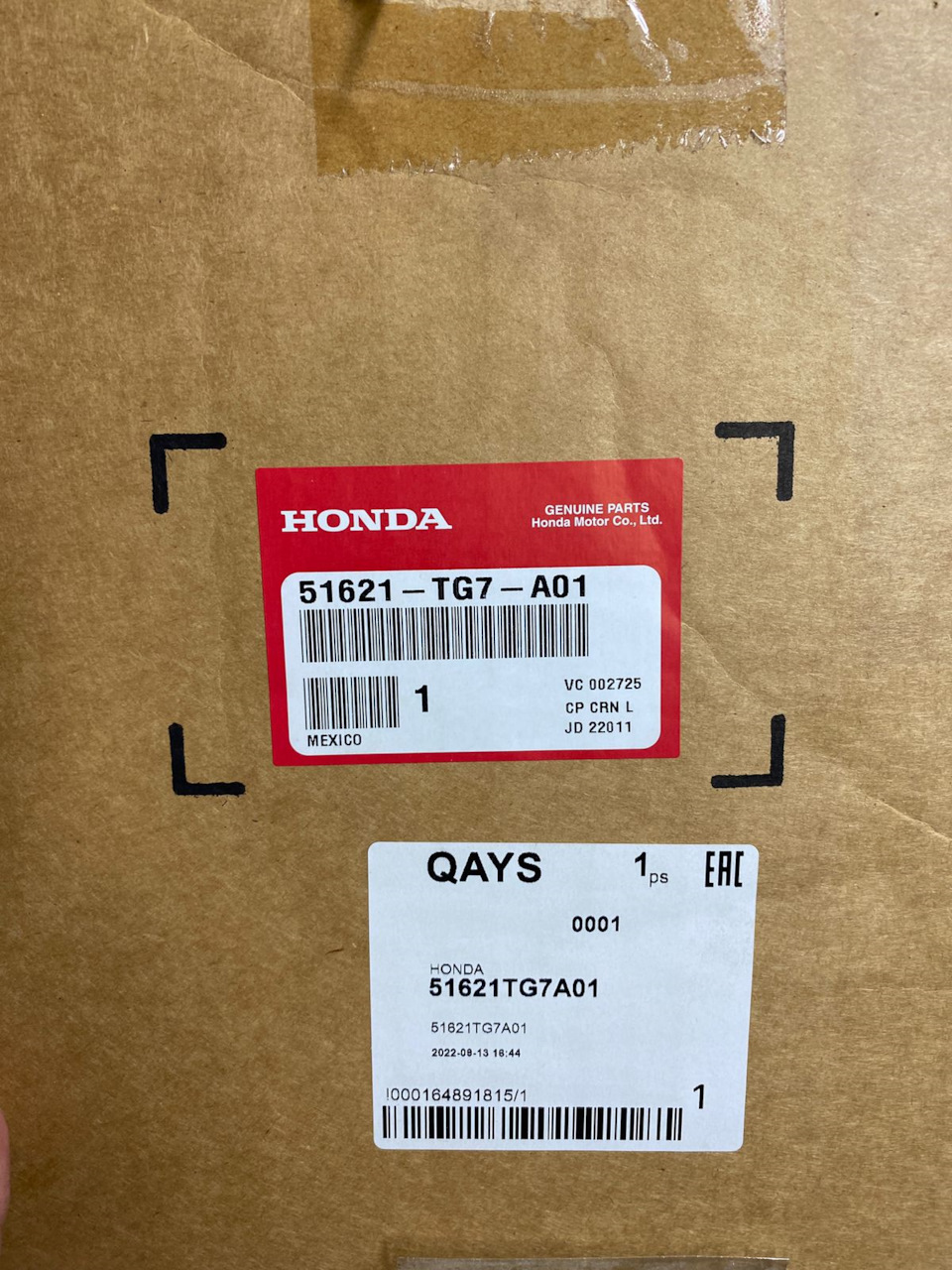 51621TG7A01 Амортизатор передний левый Honda Pilot 16 Honda | Запчасти ...