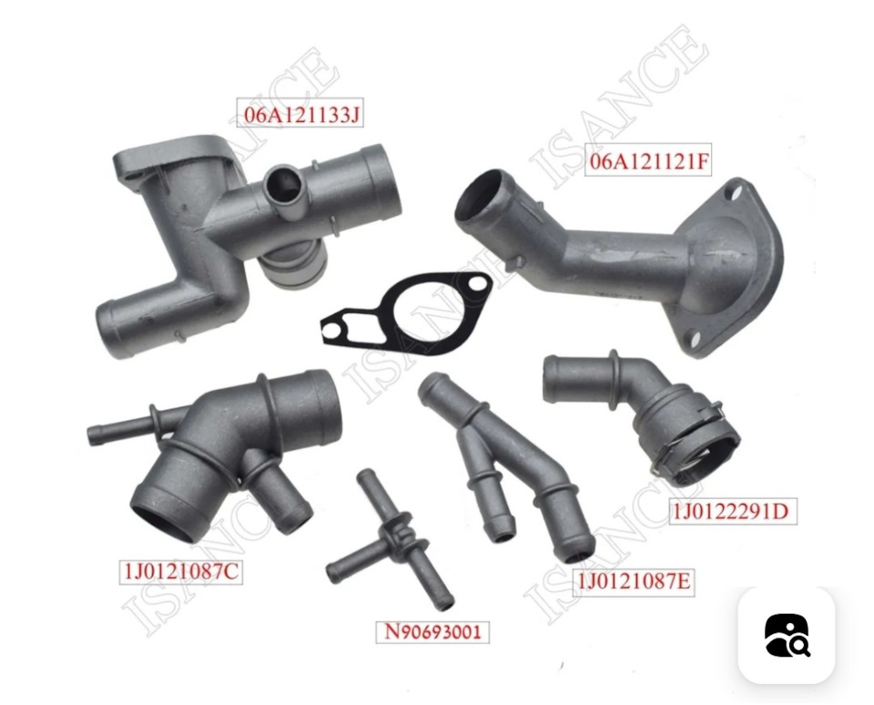 Номера оригинальных патрубков системы охлаждения akl — Volkswagen Golf ...