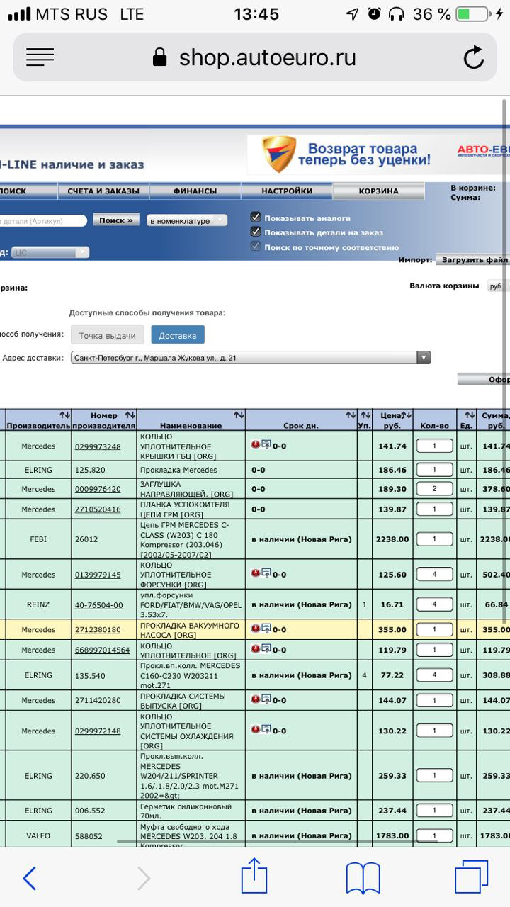 A2712380180 Прокладка вакуумного насоса Mercedes | Запчасти на DRIVE2