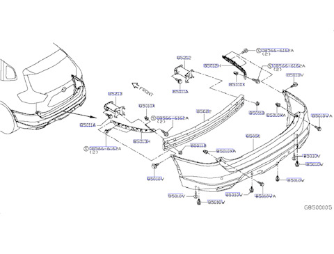 085666162A Болт NISSAN INFINITI | Запчасти на DRIVE2