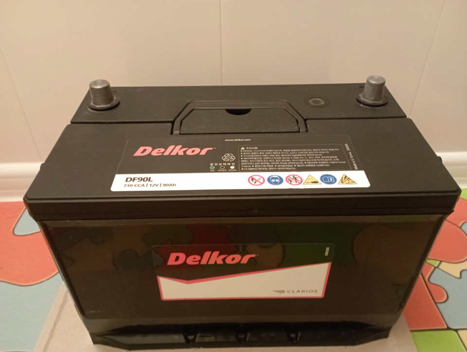 Обслужил АКБ DELKOR CLARIOS DF90L 710 CCA/12V/90Ah — KIA Carnival (3G), 2,2 л, 2018 года ...
