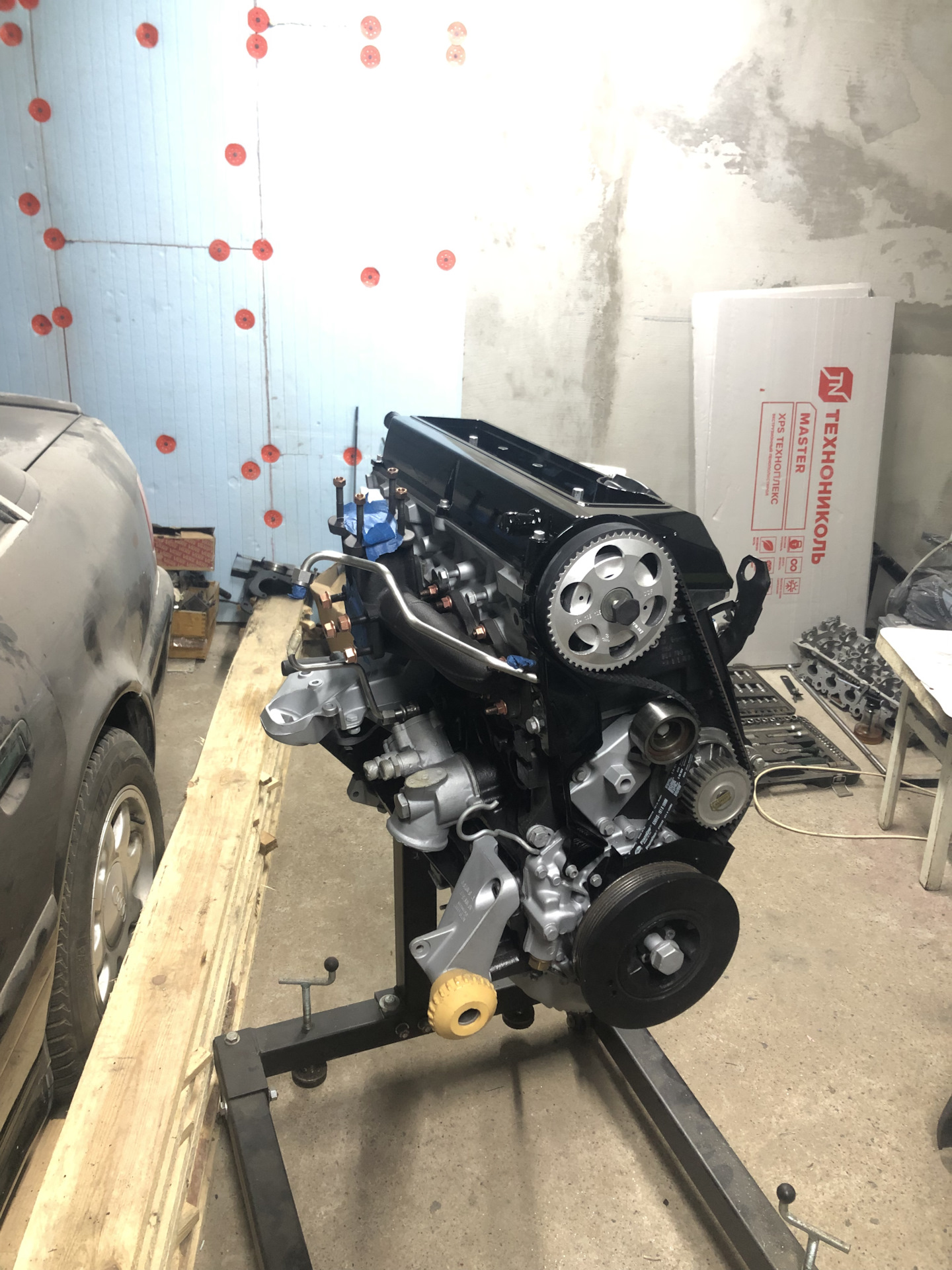 Сборка мотора 2.2 aan:установка ГБЦ, ГРМ, сцепление RS4 B7, установка ...