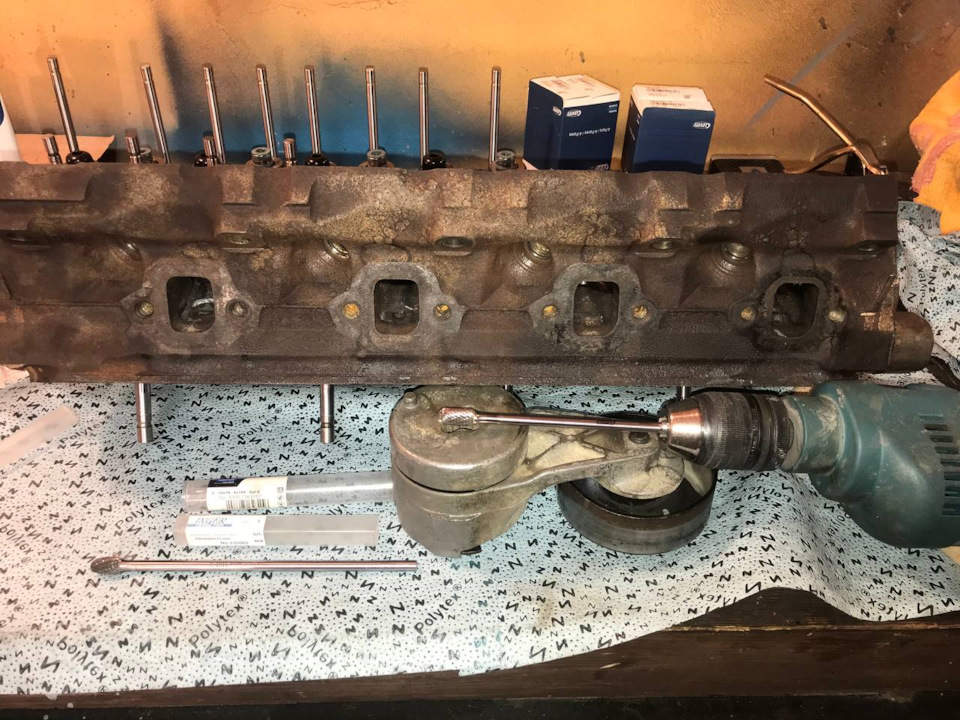 Доработка / тюнинг стандартной головки блока цилиндов E7TE Ford Bronco ...