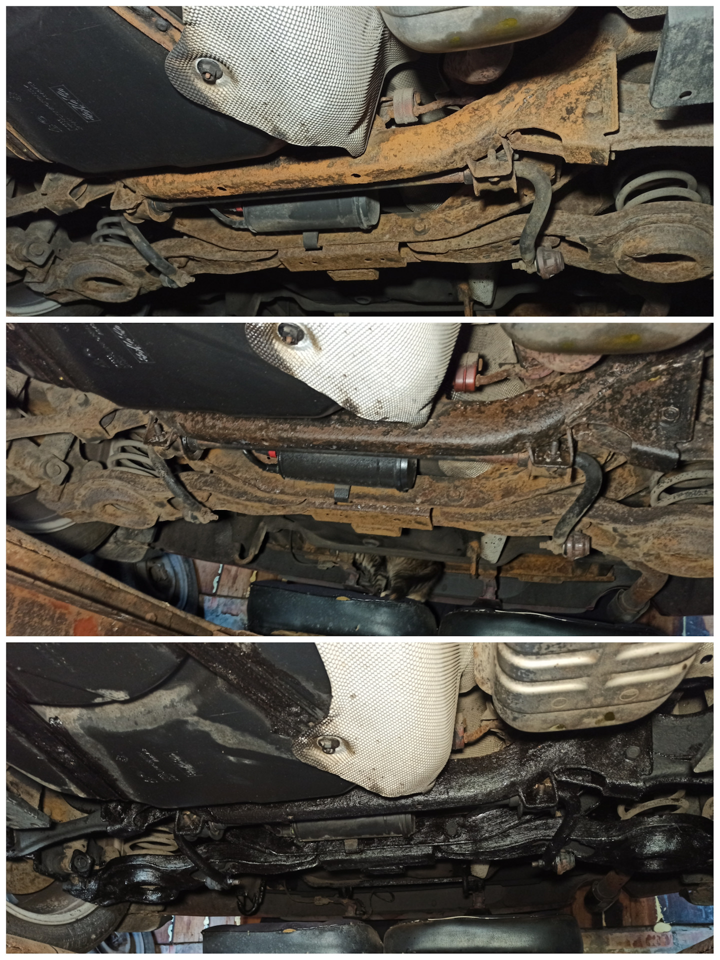 78. Подмазал днище смесью пушсало + мастика — Mazda 3 (2G) BL, 2 л ...