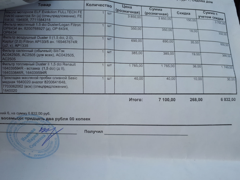 164033646R ФИЛЬТР ТОПЛ КОМПЛ 10ШТ. RENAULT | Запчасти на DRIVE2