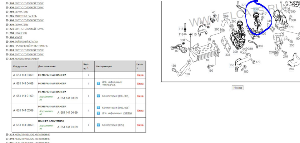 A6511410369 Ресивер вакуумный клапана egr Mercedes | Запчасти на DRIVE2