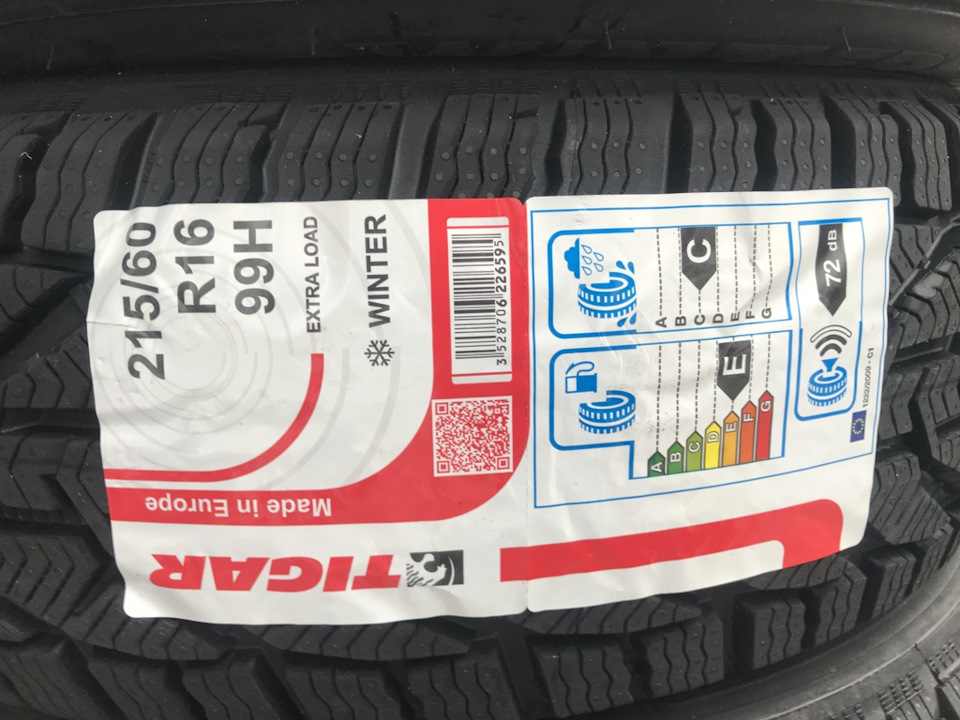 TIGAR WINTER 215/60 R16 99H XL — Toyota Camry (XV40), 2,4 л, 2008 года ...