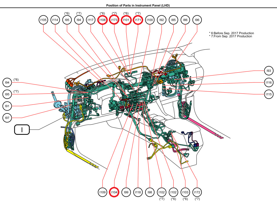 1. Разъемы ГУ (8 динамиков) и Монитора (1G)(LHD)(EU) — Lexus NX (1G), 2 ...
