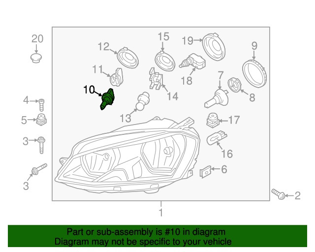 N10733301 ЛАМПА НАКАЛИВАНИЯ, ГАЛОГЕННАЯ H15 VAG | Запчасти на DRIVE2