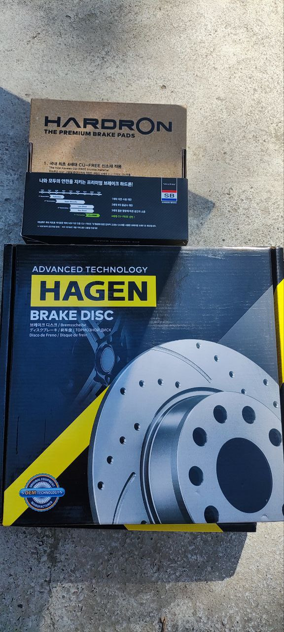 перфорированные опорные диски с насечками HAGEN и колодки HARDRON (MADE ...