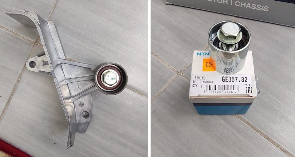 Замена комплекта ГРМ. Механический натяжитель ремня вместо ...