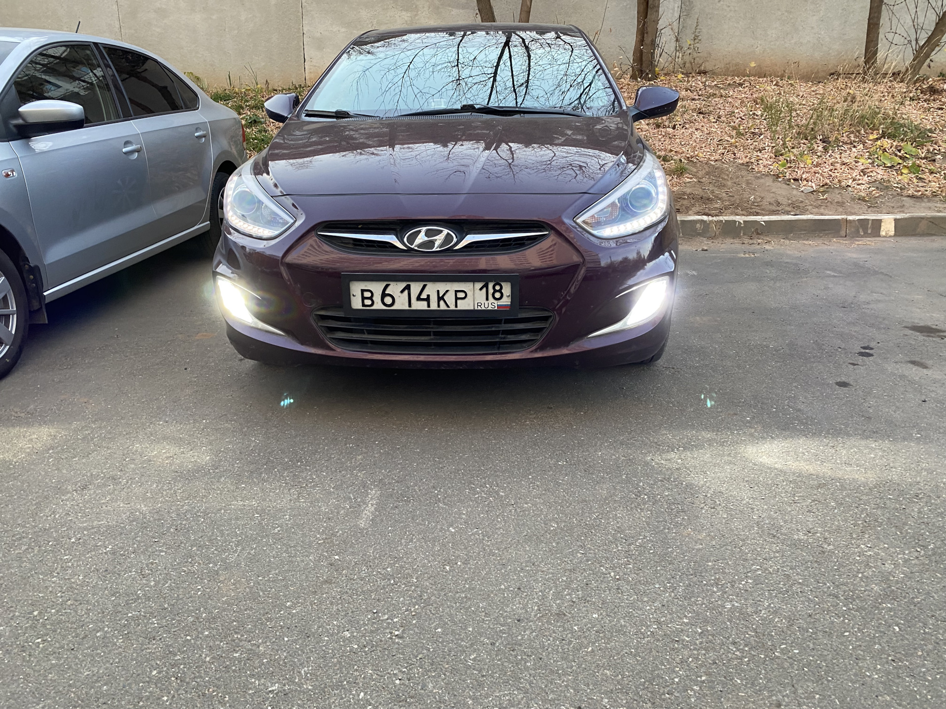 Птф лед лампы — Hyundai Solaris Hatchback, 1,6 л, 2013 года | стайлинг ...