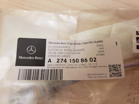 A2741508602 ЭЛЕКТРОПРОВОДКА НАСОСА СИСТЕМЫ СМАЗКИ (ELECTRICAL WIRING ...