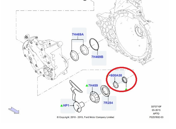 Замена сальника правого привода раздатки — Ford Edge (1G), 3,5 л, 2014 ...