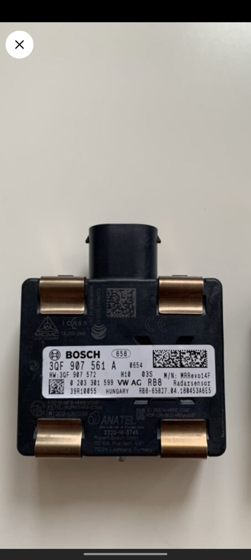 3QF907561A Радиолокация датчик радар круиз контроля VAG | Запчасти на ...