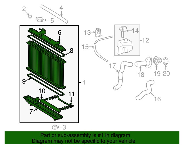 1640028550 Радиатор TOYOTA CAMRY 2AZ-FE 2.4 06-/VENZA 1AR-FE 08- TOYOTA ...
