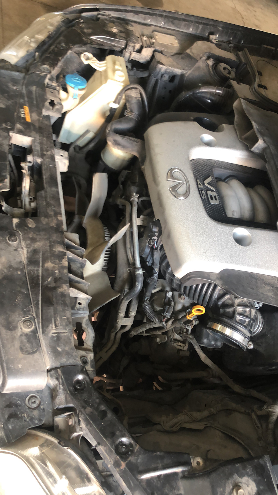 12. Замена термостата, Мойка радиаторов — Infiniti FX (1G), 4,5 л, 2007 ...