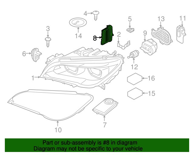 63117361026 Модуль привода фары BMW | Запчасти на DRIVE2