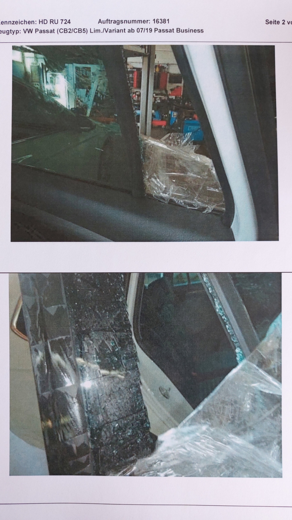 Замена лобового и стекла задней двери по страховке в Германии ...