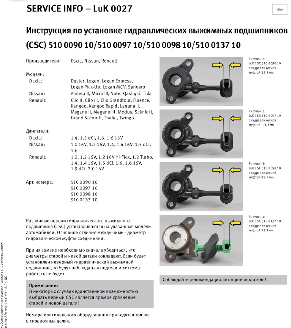 510009710 Центральный выжимной цилиндр сцепления LUK | Запчасти на DRIVE2