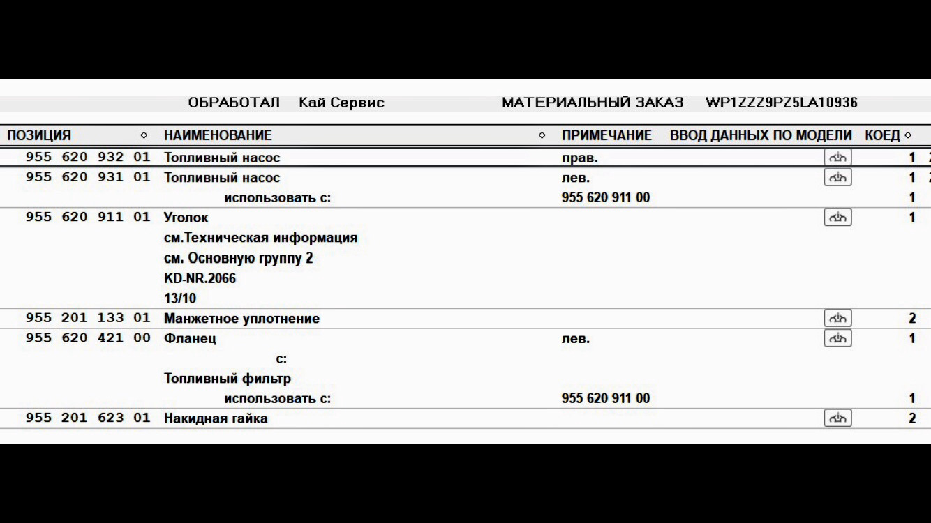 Замена топливных насосов и фильтра — Porsche Cayenne (1G) 955/957, 3,2 ...