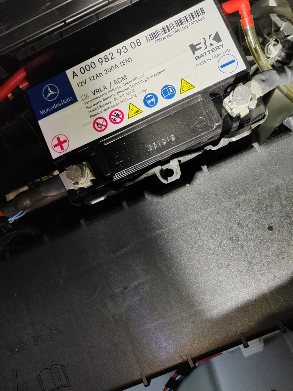 Вспомогательный аккумулятор — Mercedes-Benz B-Class (W246), 1,6 л, 2012 ...