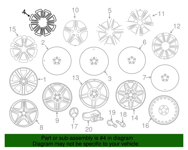 A21240118029709 8-spoke Wheel Mercedes | Запчасти на DRIVE2