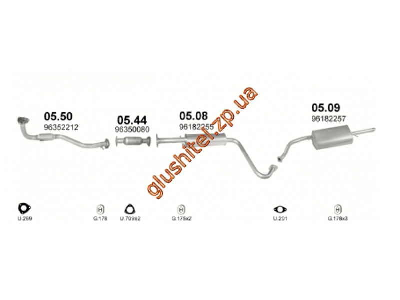96352212 Труба выхлопного газа GM | Запчасти на DRIVE2