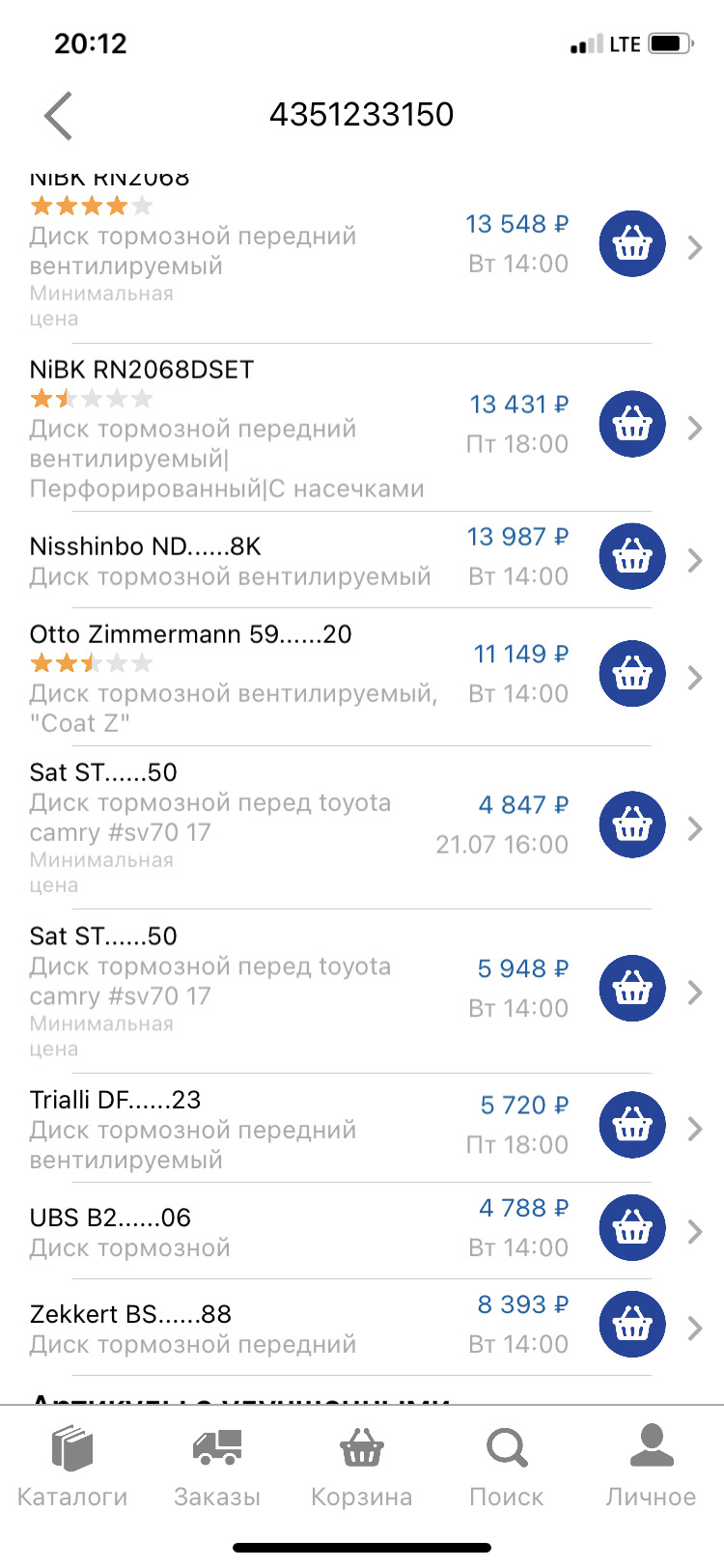 4351233150 Тормозной диск. Передняя ось TOYOTA LEXUS | Запчасти на DRIVE2