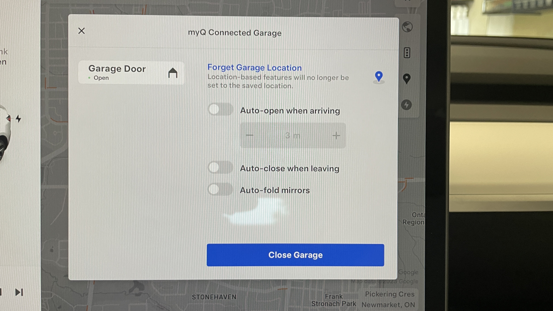 Интеграция с открывашкой гаража MyQ — Tesla Model Y, 2022 года ...