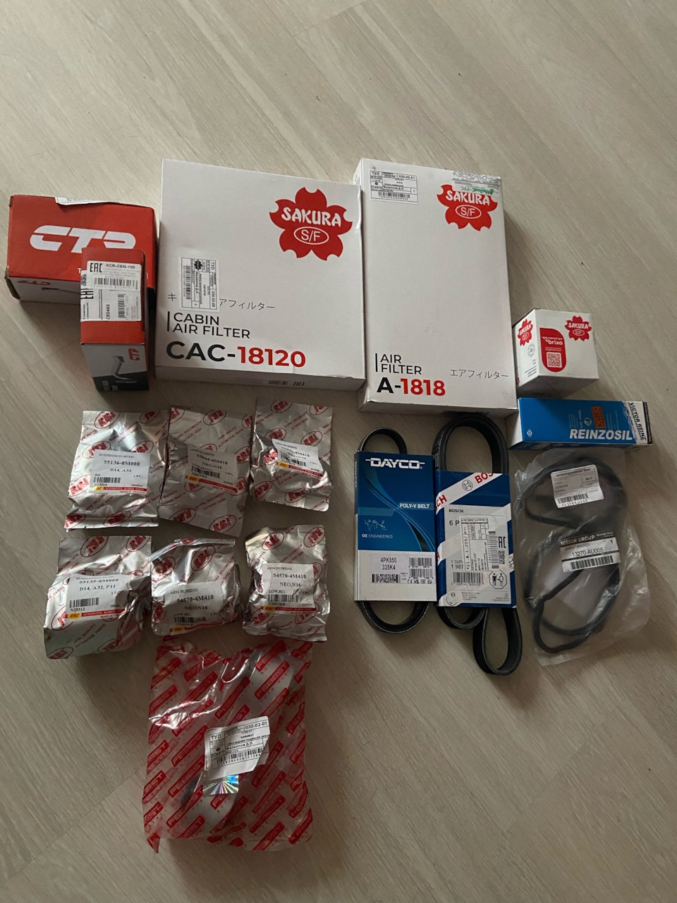 Замена сайлентблоков подвески+рулевые наконечники+приводные ремни+фриз ...