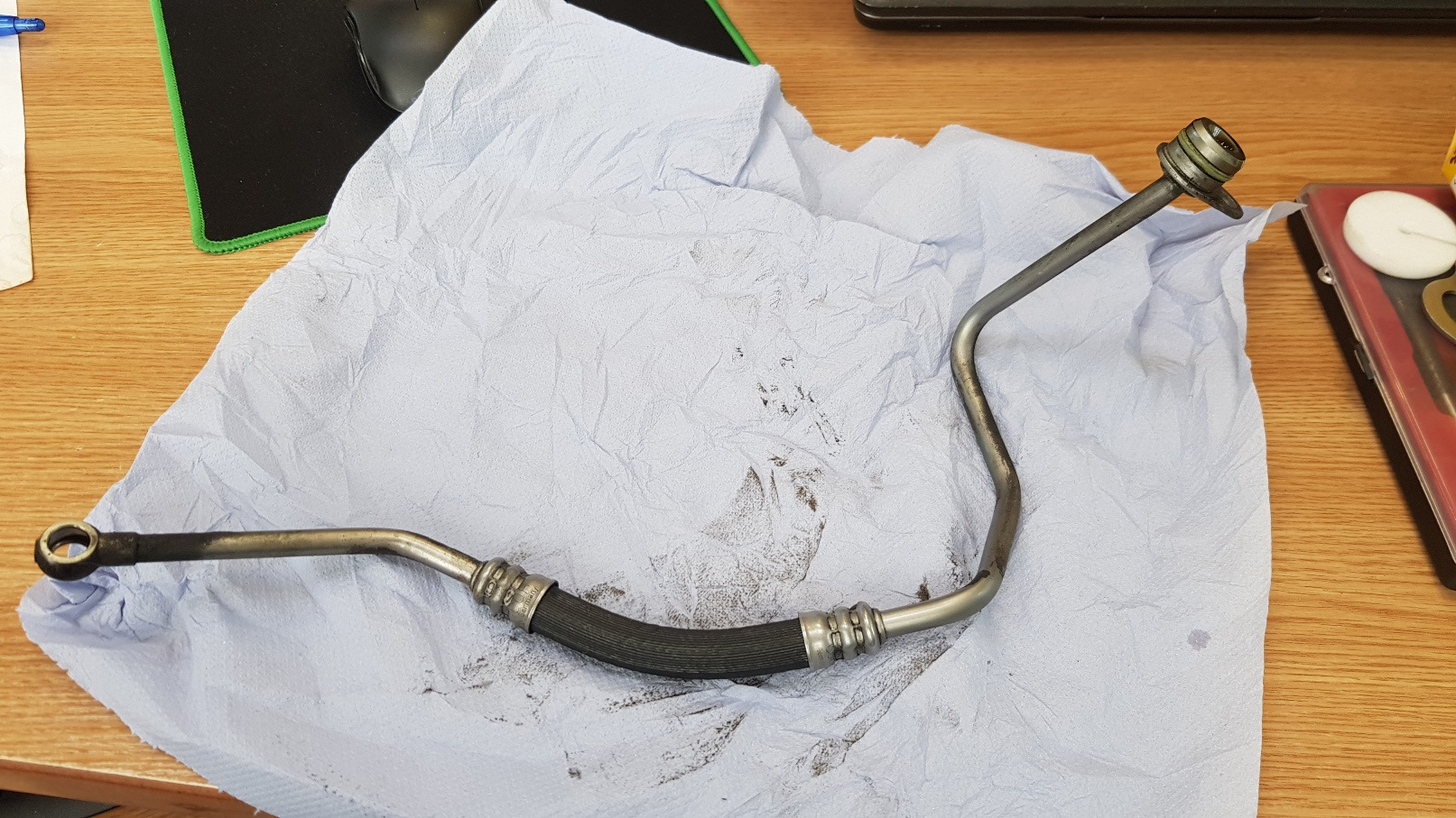 Замена крышек форсунок. Ремонт шланга подачи масла на турбину. — Audi ...