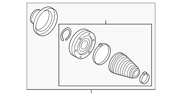 7L0498103 Шарнирный комплект, приводной вал VAG | Запчасти на DRIVE2