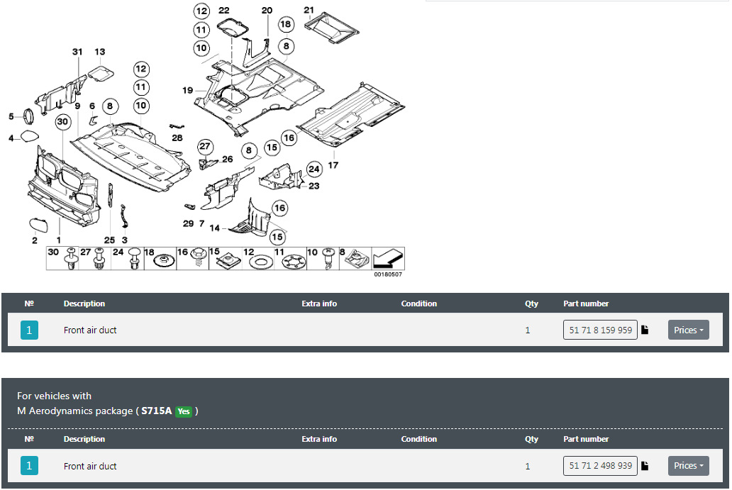 Воздуховод под М-обвес 51712498939 и обычный 51718159959 — BMW 5 series ...