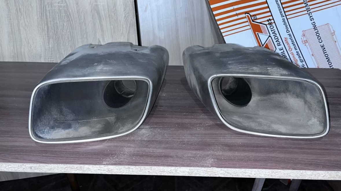 Насадки на глушитель от Porsche Cayenne — Audi Q7 (1G), 3,6 л, 2008 ...