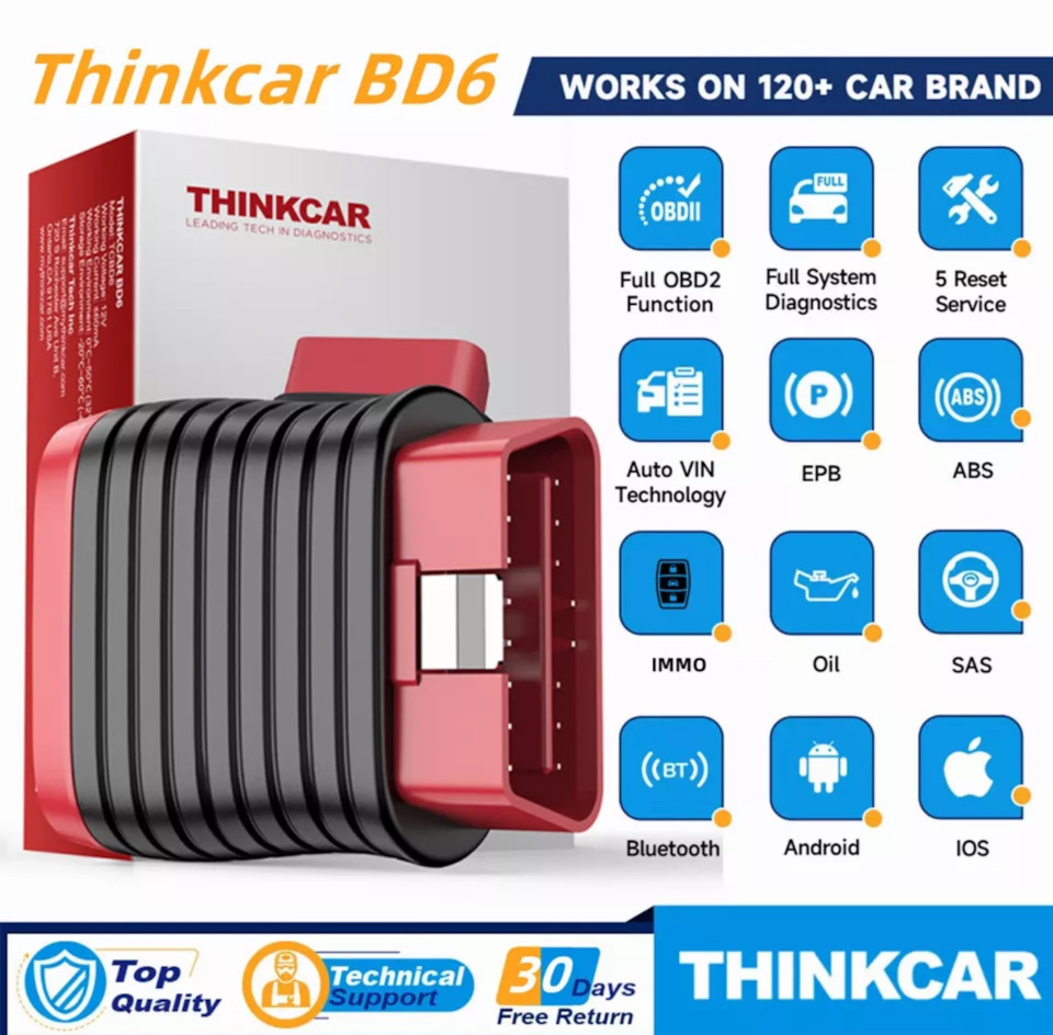 Правильный диагноз с THINKCAR BD6. — Toyota Sienna (2G), 3,3 л, 2006 ...