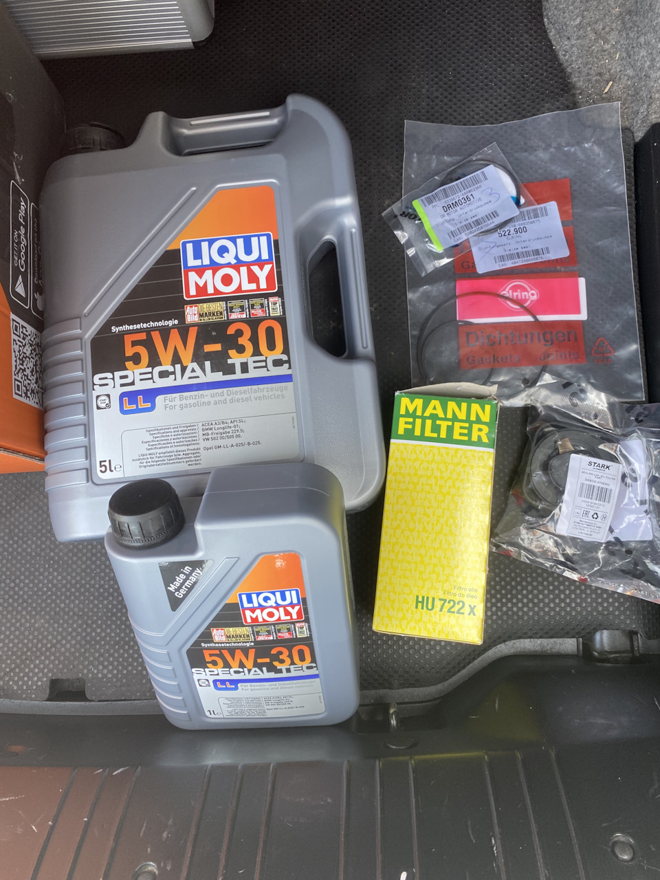 Моторное масло + замена колец вакуумного насоса — BMW 3 series (E46), 2 ...