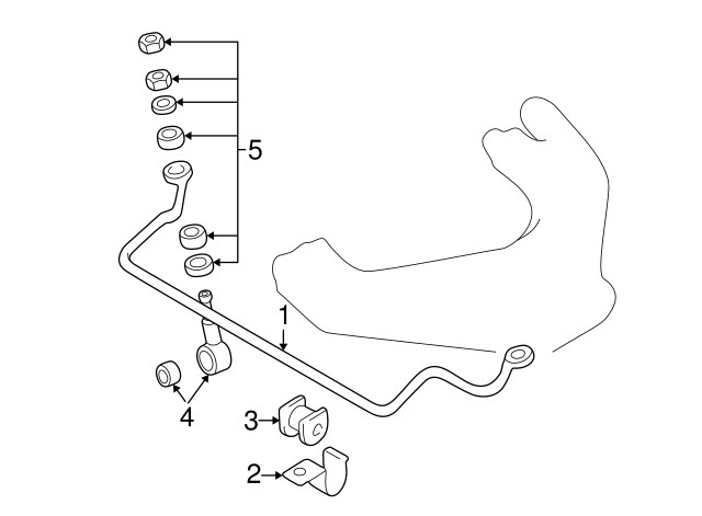 4056A106 Тяга стабилизатора передняя левая OEM Mitsubishi | Запчасти на ...