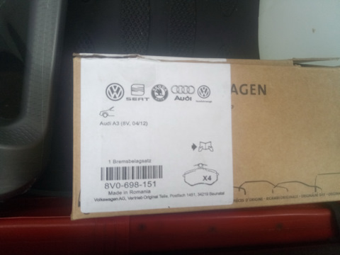 8V0698151 Колодки тормозные VAG | Запчасти на DRIVE2